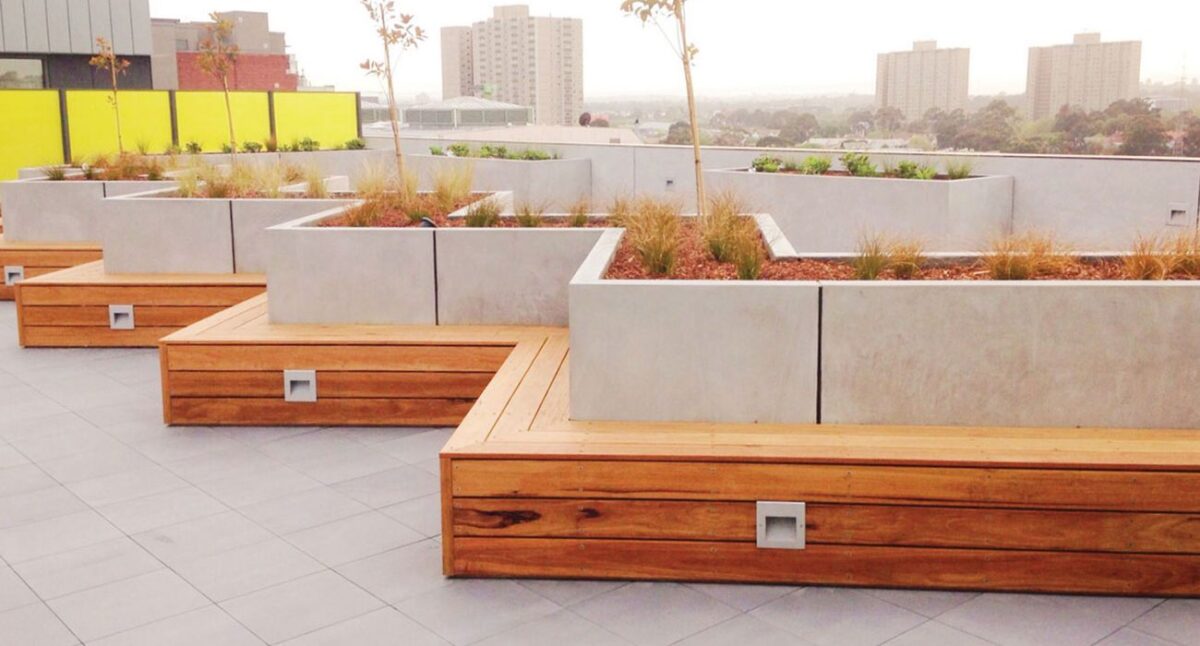 Custom planter boxes | Smith & Co. Apartments
