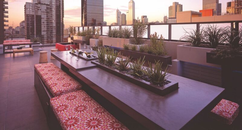 Rooftop garden design | South Melbourne | H2O Designs